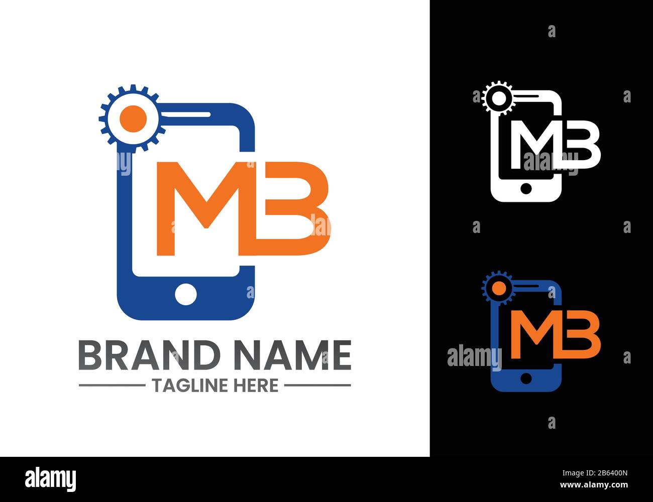 M B MB Initial Letter Logo design vector template, Graphic Alphabet ...