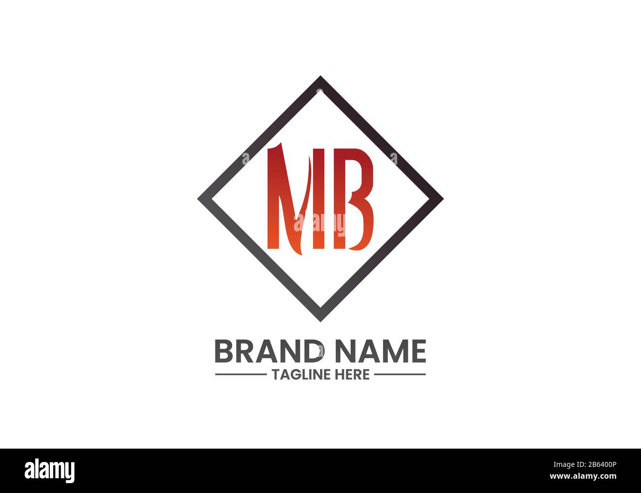 M B MB Initial Letter Logo design vector template, Graphic Alphabet ...