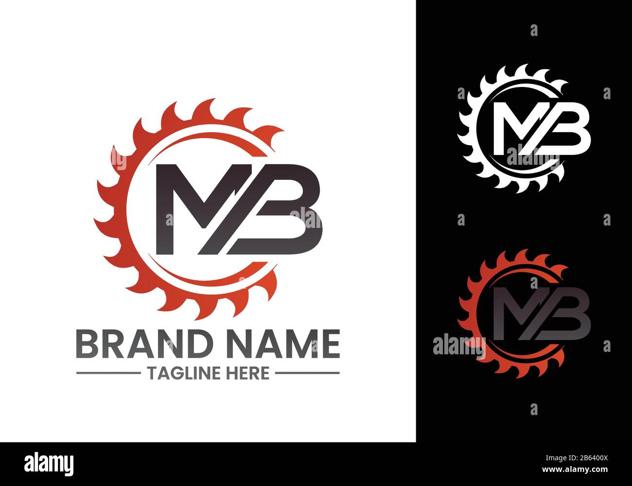 M B MB Initial Letter Logo design vector template, Graphic Alphabet ...
