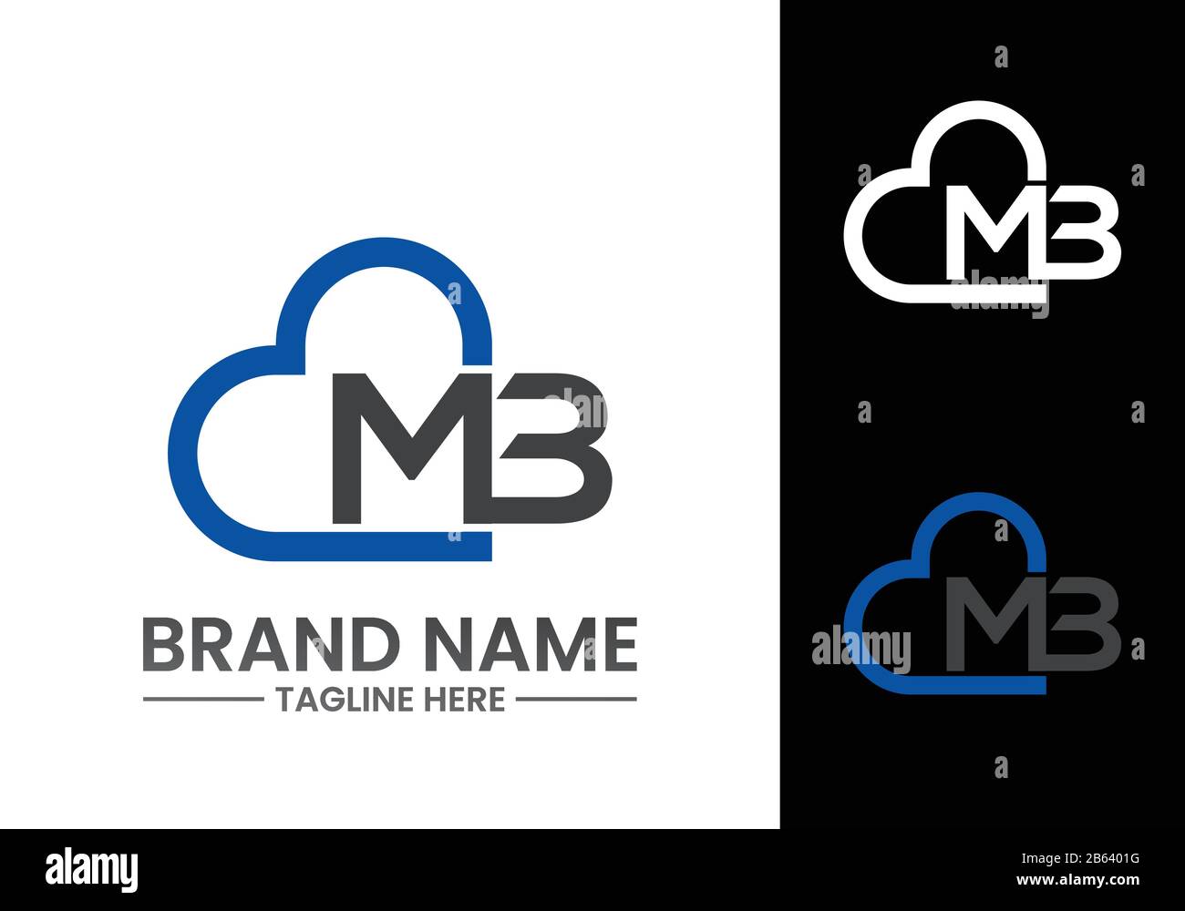 M B MB Initial Letter Logo design vector template, Graphic Alphabet ...