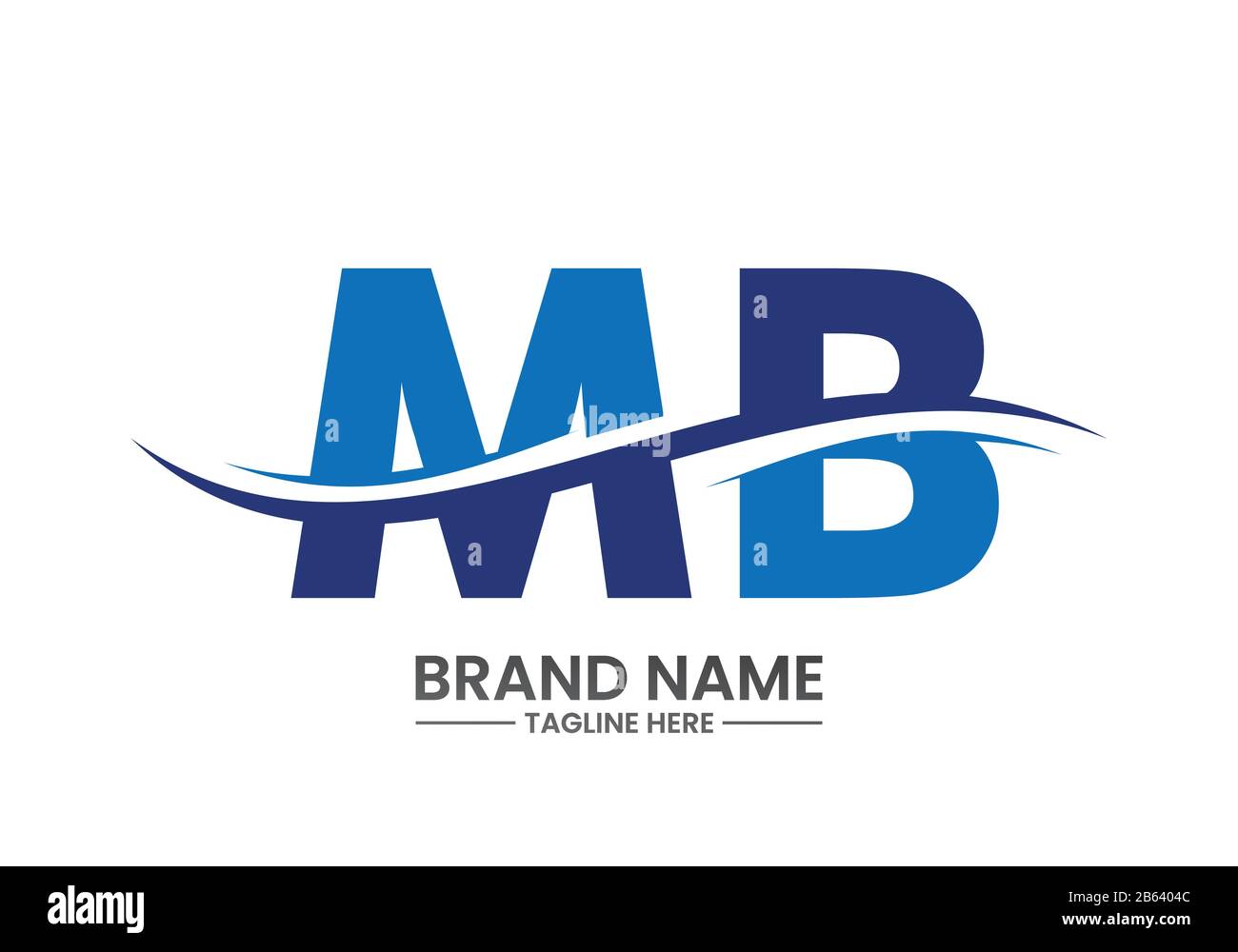 M B MB Initial Letter Logo design vector template, Graphic Alphabet ...