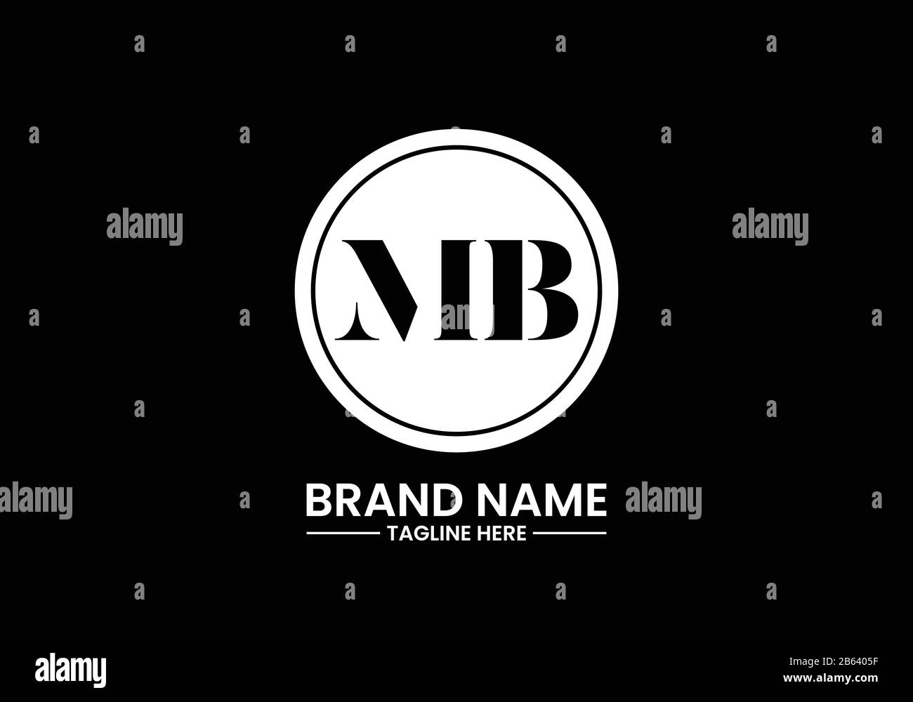 M B MB Initial Letter Logo design vector template, Graphic Alphabet ...