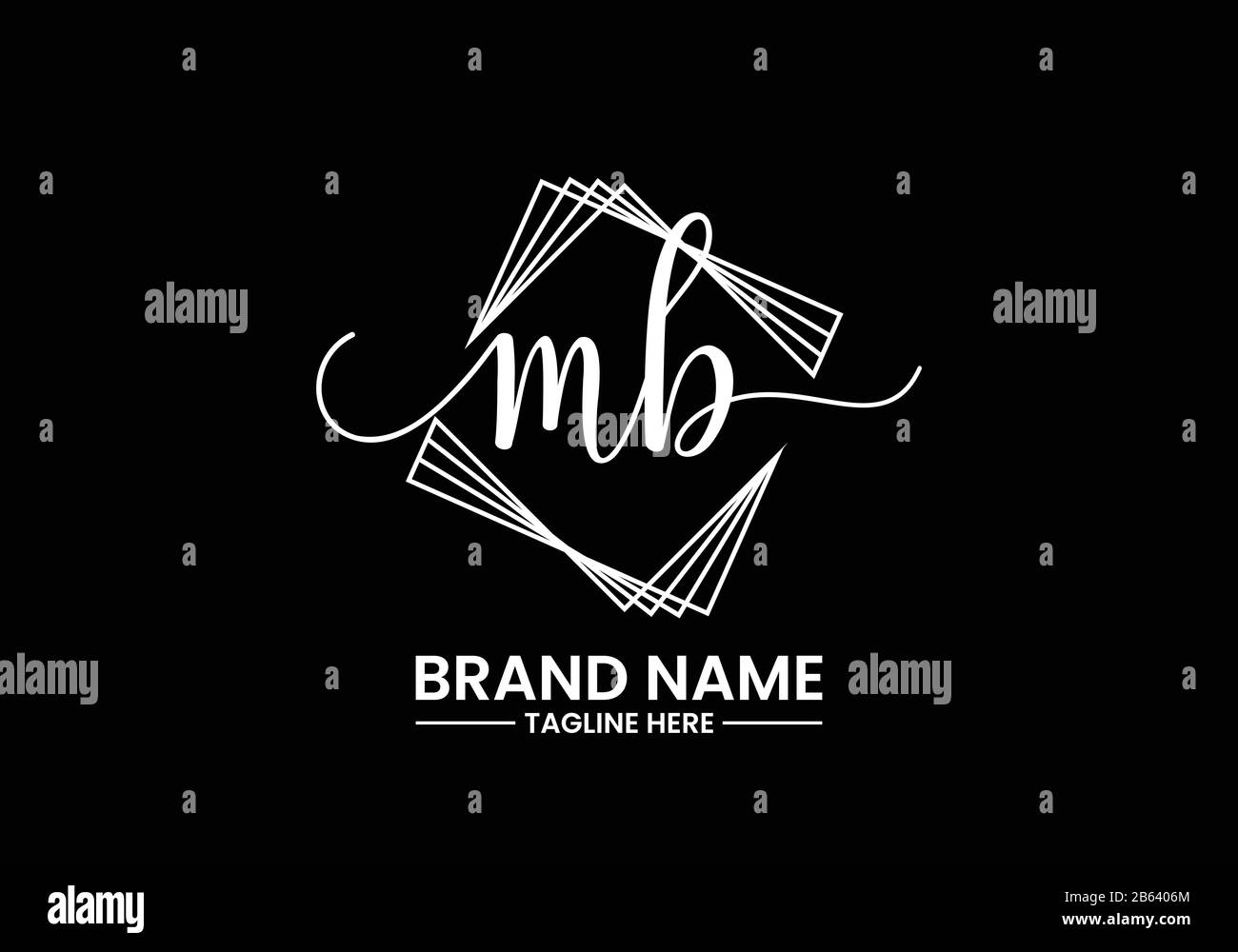 M B MB Initial Letter Logo design vector template, Graphic Alphabet ...