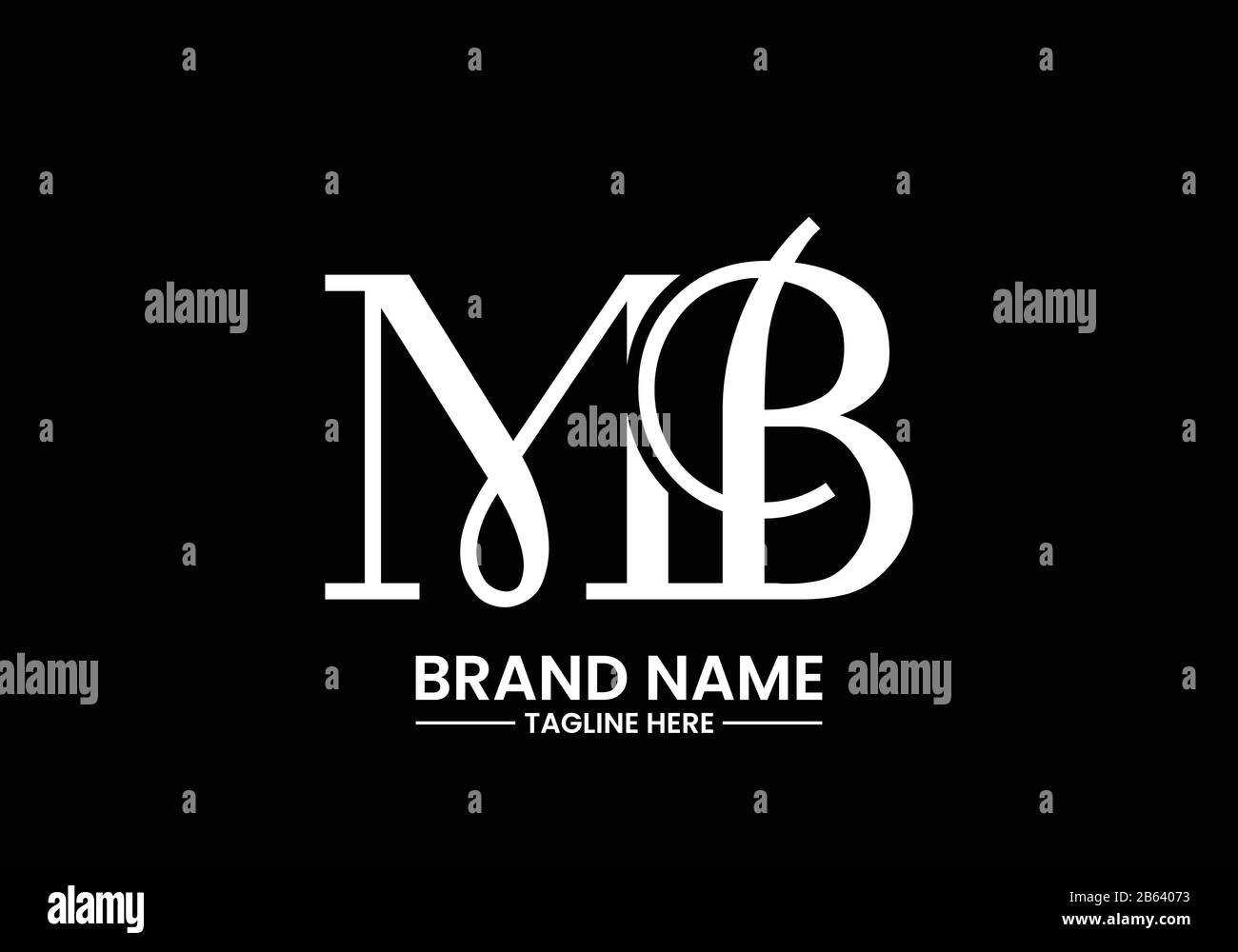 M B MB Initial Letter Logo design vector template, Graphic Alphabet ...