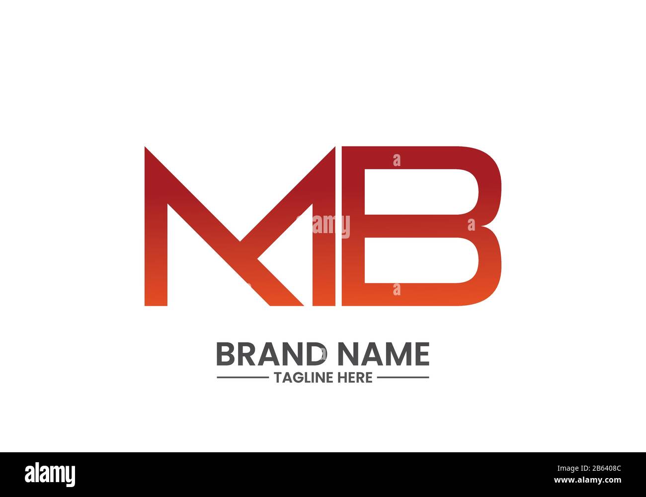 M B MB Initial Letter Logo design vector template, Graphic Alphabet ...