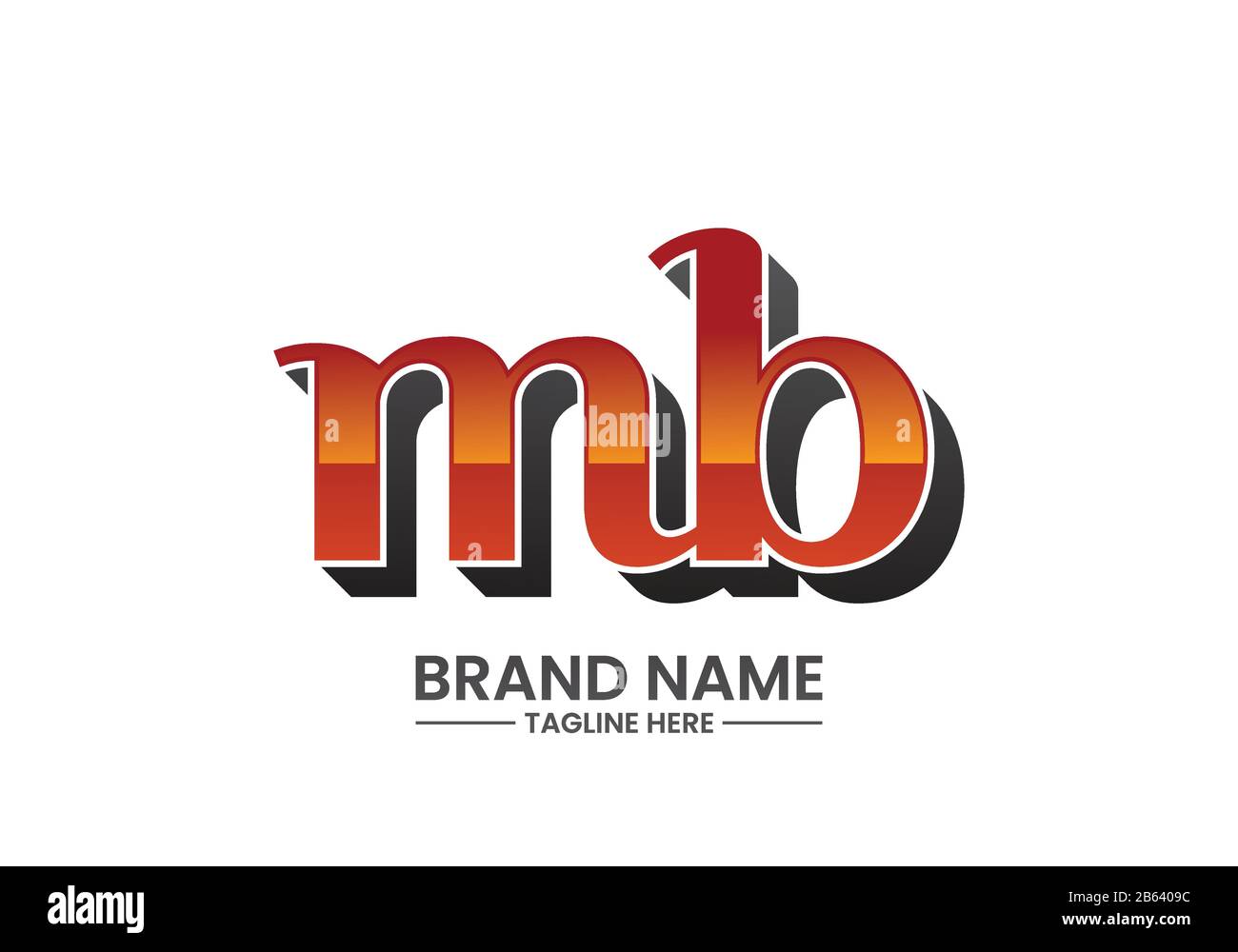 M B MB Initial Letter Logo design vector template, Graphic Alphabet ...
