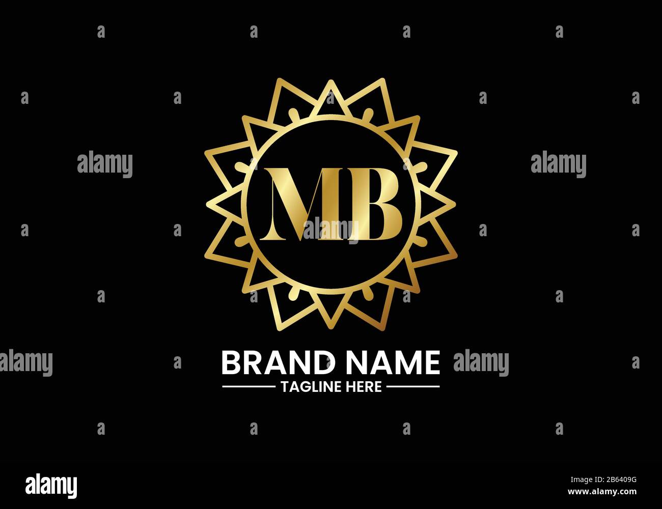 M B MB Initial Letter Logo design vector template, Graphic Alphabet ...