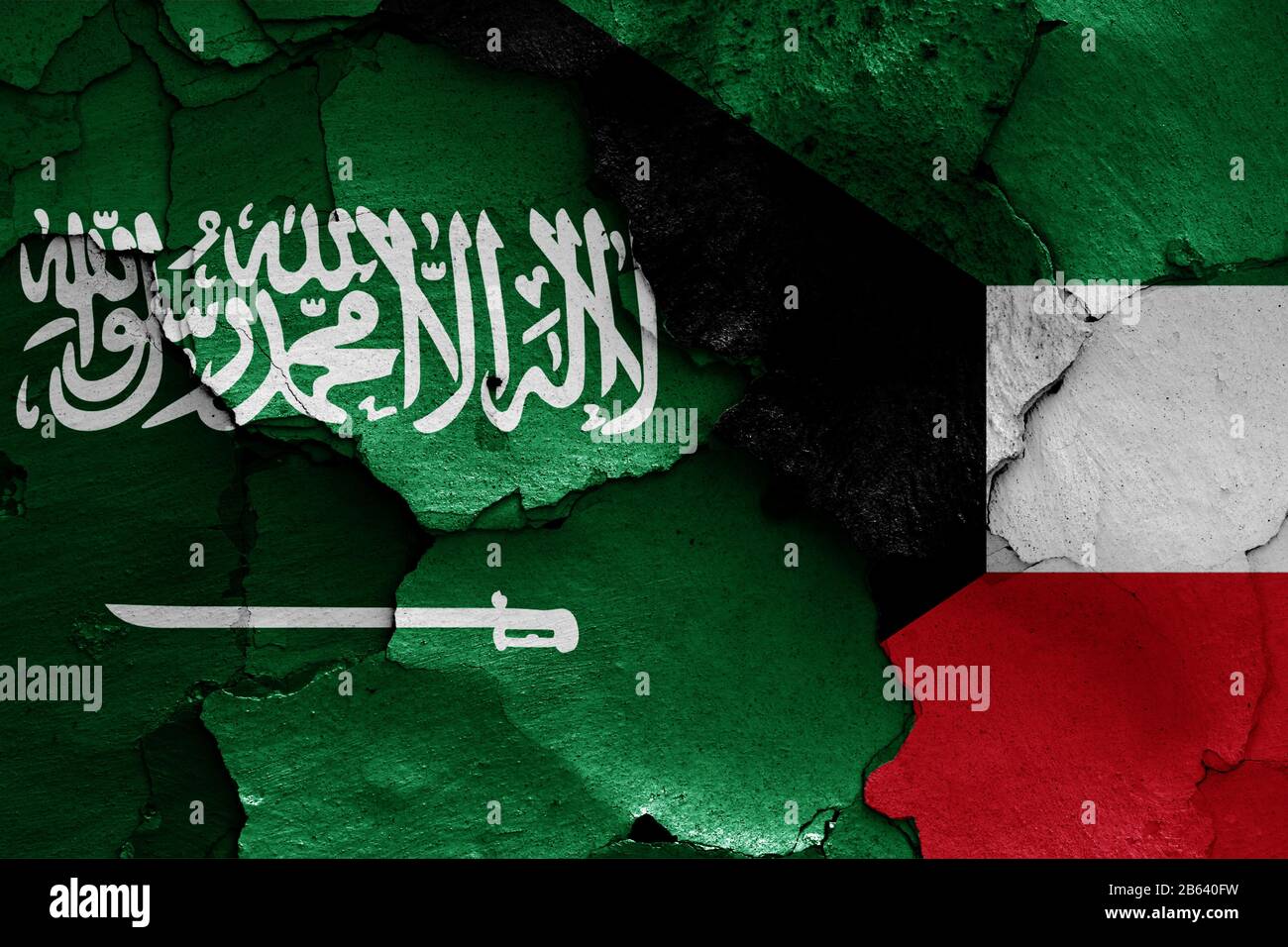 Kuwait saudi arabia flag hi-res stock photography and images - Alamy