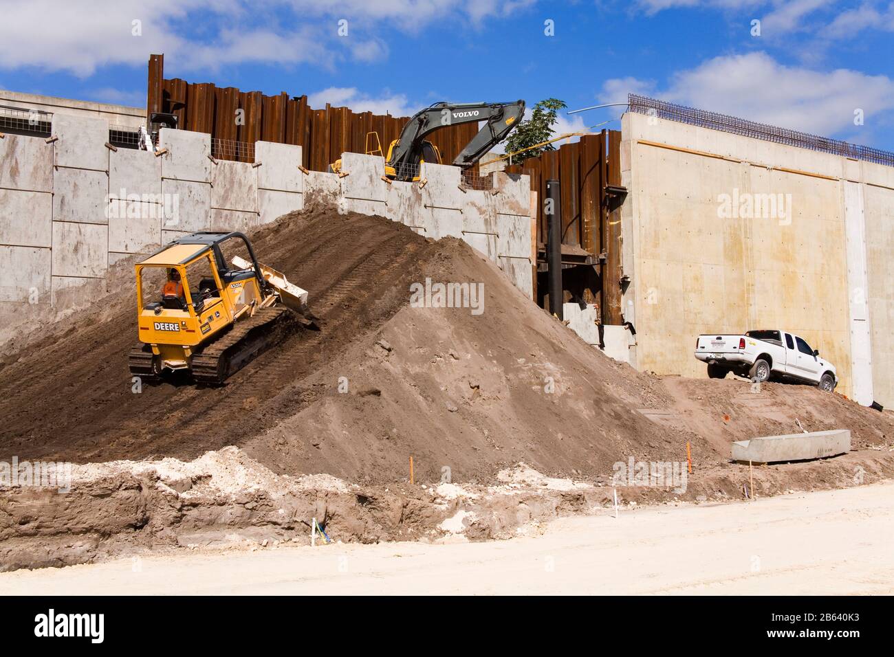 Construction of Freeway # 4 connector, Downtown Orlando, Florida, USA ...