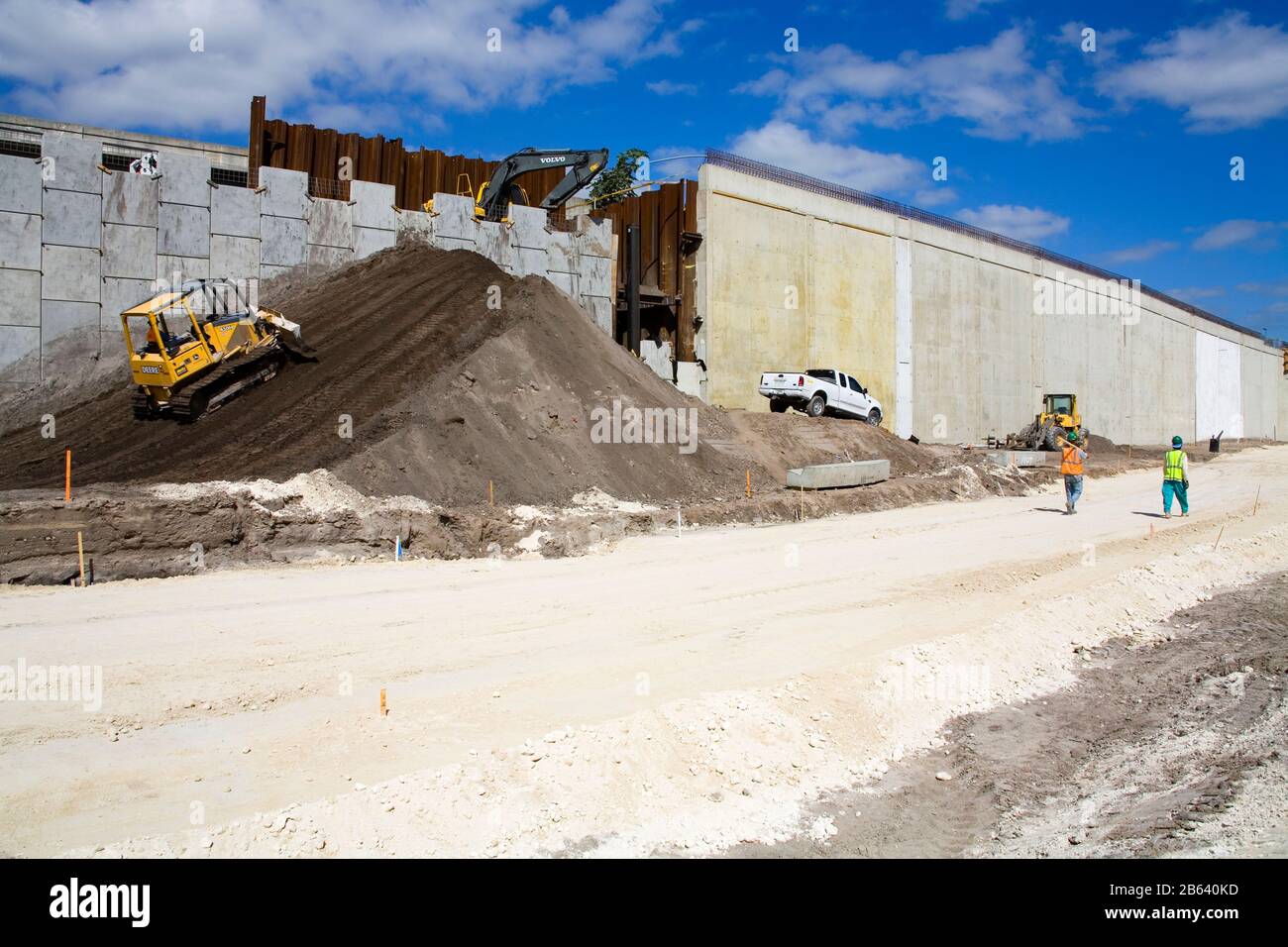 Construction of Freeway # 4 connector, Downtown Orlando, Florida, USA ...