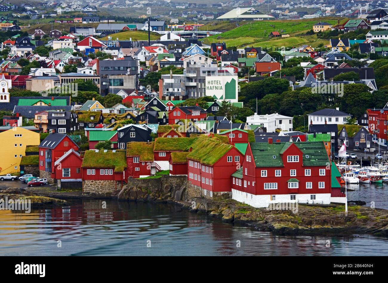 Historic Tinganes District, City of Torshavn, Faroe Islands, Kingdom of ...