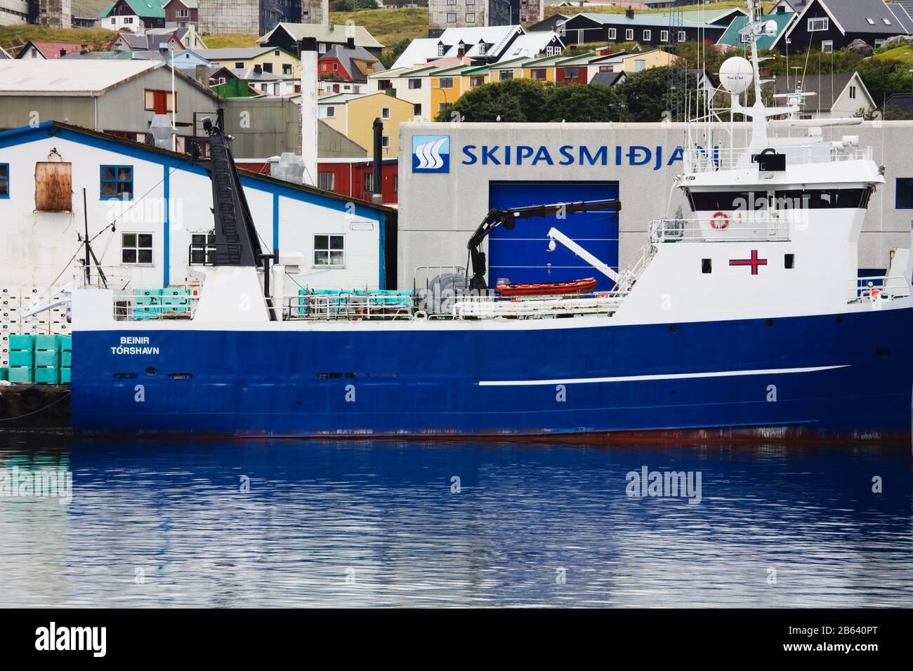 Commercial docks, City of Torshavn, Faroe Islands, Kingdom of Denmark ...