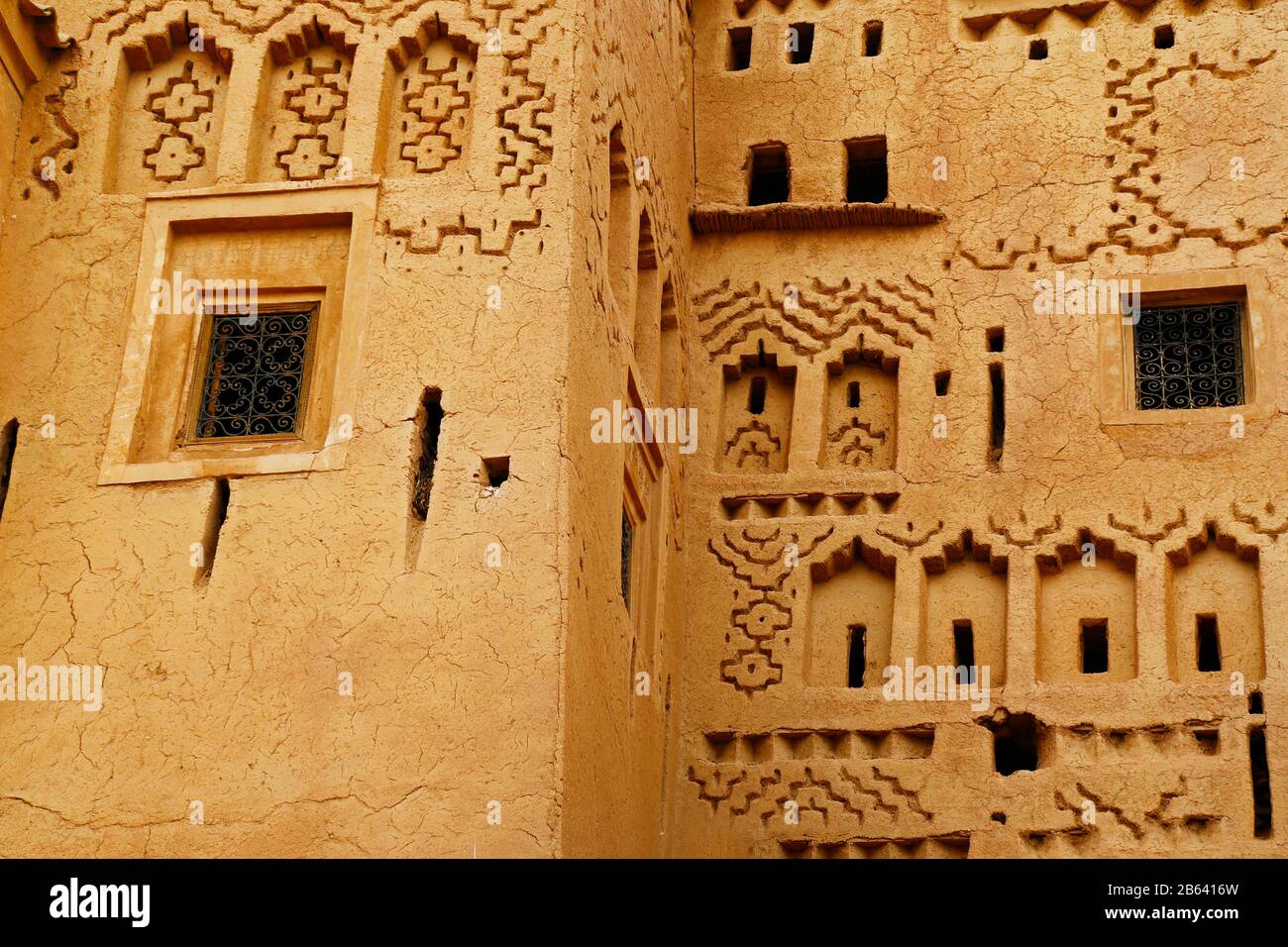 Detail of architecture of berber villages in the moroccan atlas Stock ...