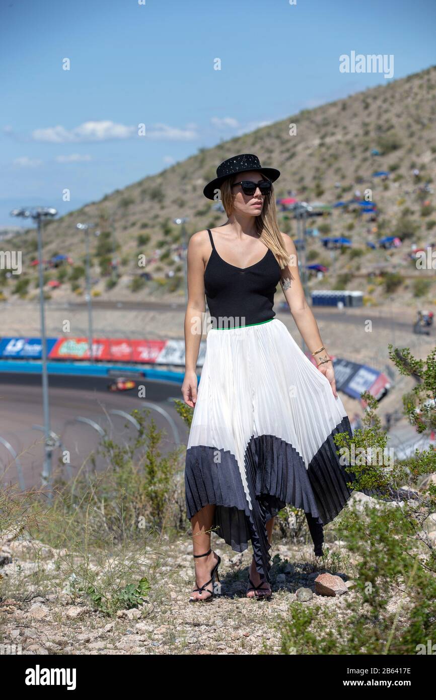 Avondale, Arizona, USA. 8th Mar, 2020. Ashley Busch takes to the track ...