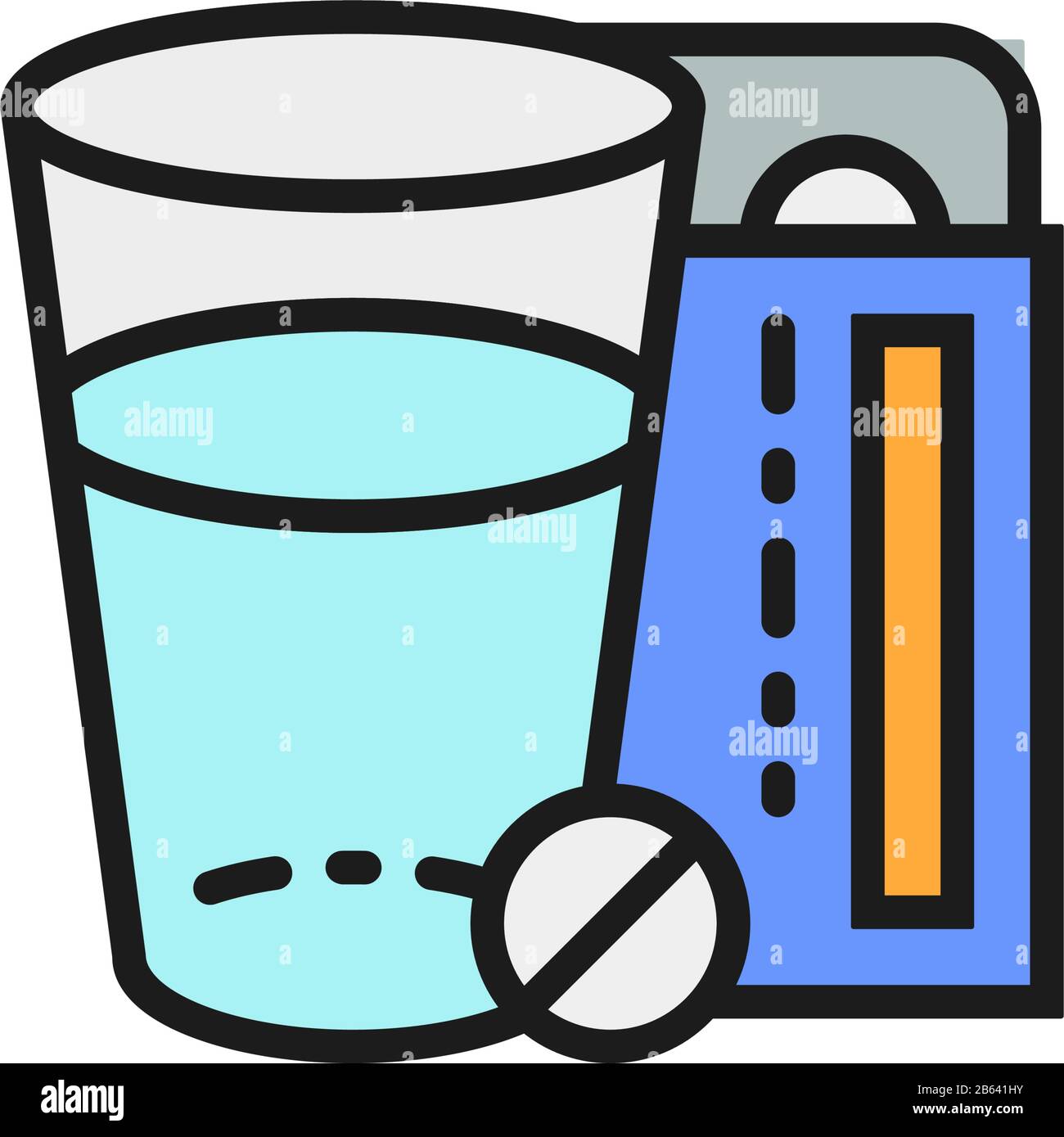 Tablet glass water Stock Vector Images - Alamy