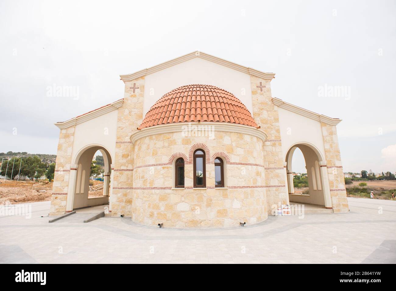 Protaras. Cyprus - October 9, 2018: Chapel of St. Andreas Paramount ...