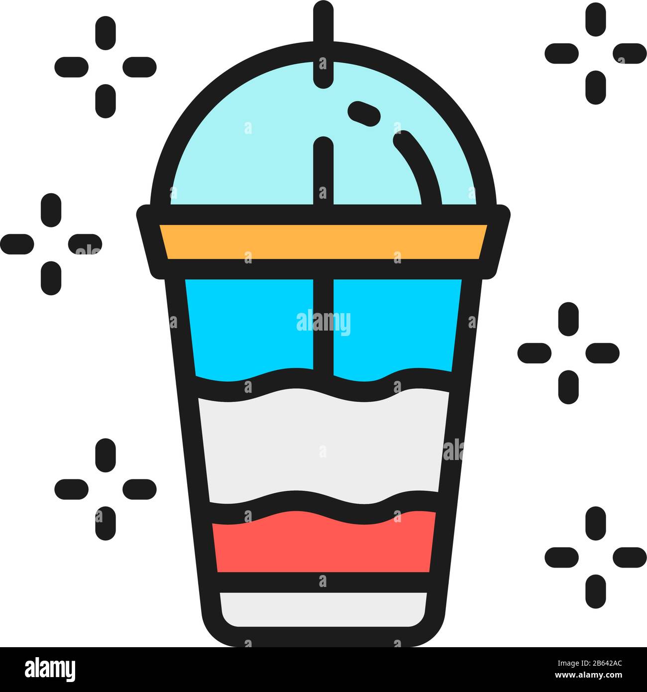 Flat line milkshake design hi-res stock photography and images - Alamy