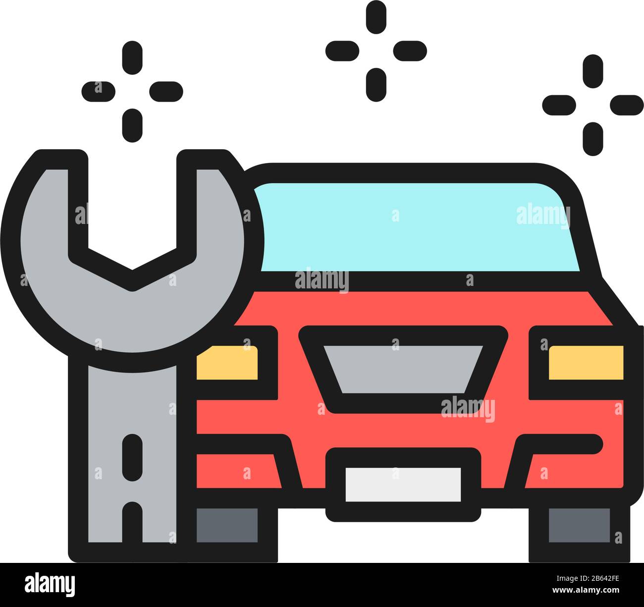 Repair car color line Stock Vector Images - Alamy