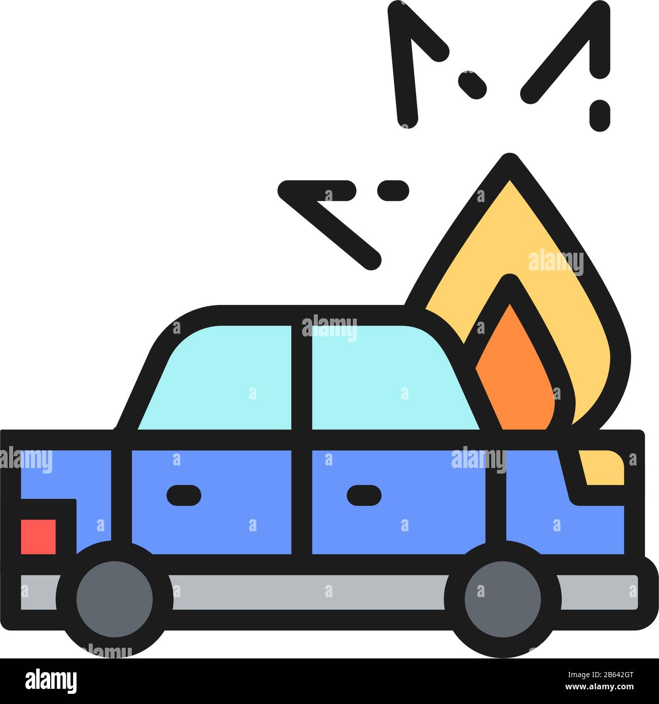 Broke down car Stock Vector Images - Alamy