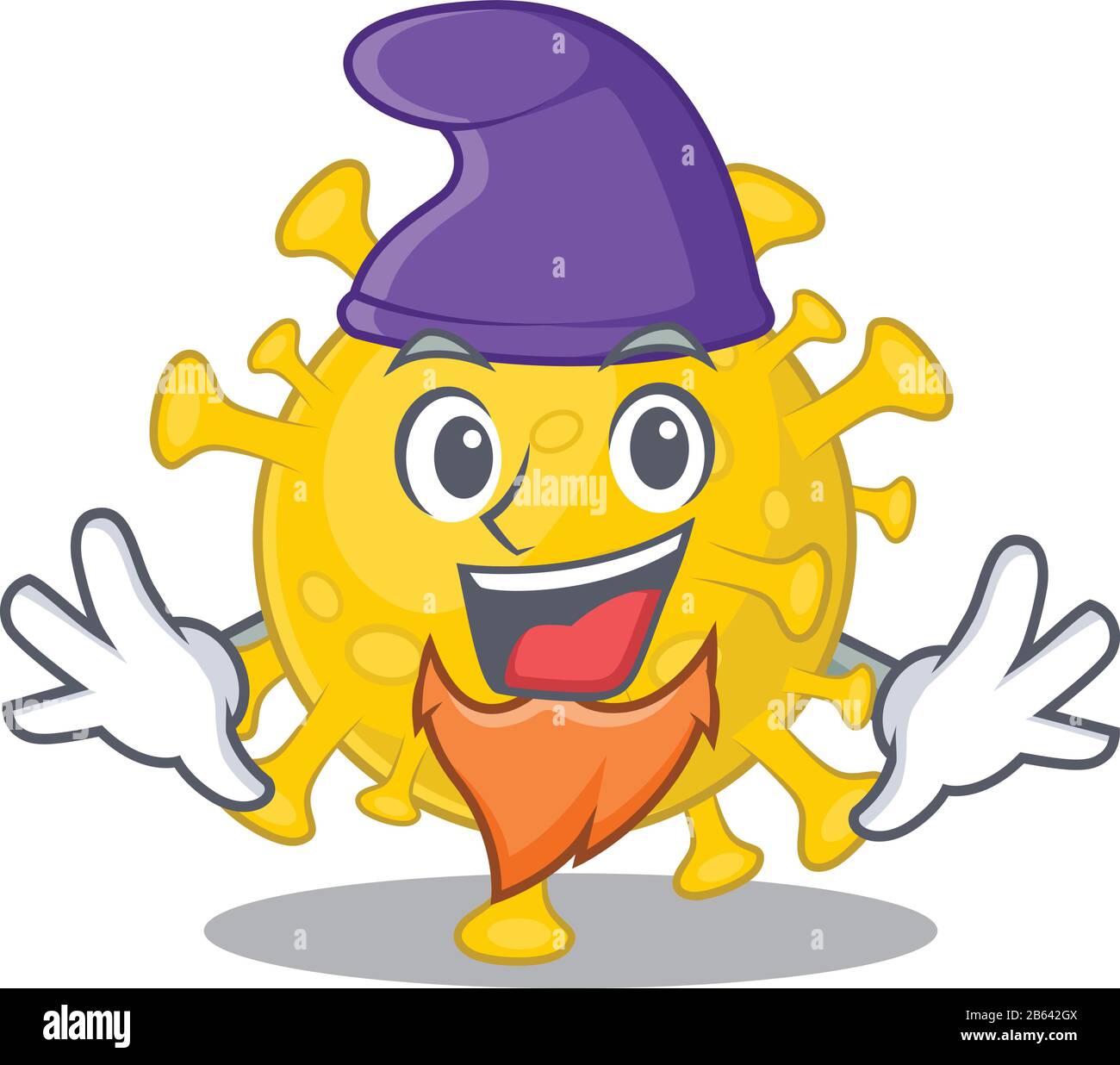 Cute and funny corona virus diagnosis cartoon character dressed as an ...