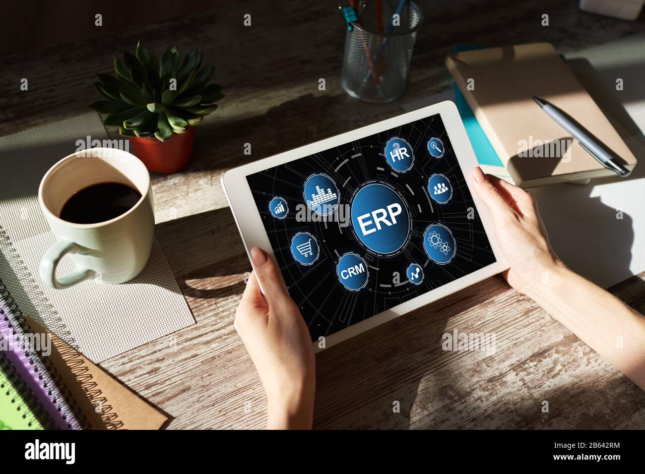ERP system. Enterprise resources planning. Business process automation ...