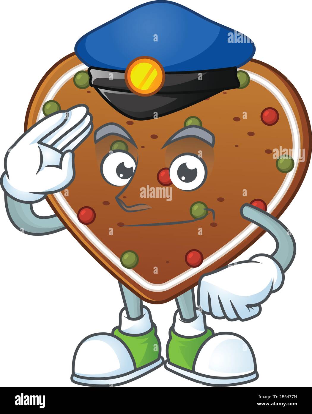 A cartoon of gingerbread love dressed as a Police officer Stock Vector ...