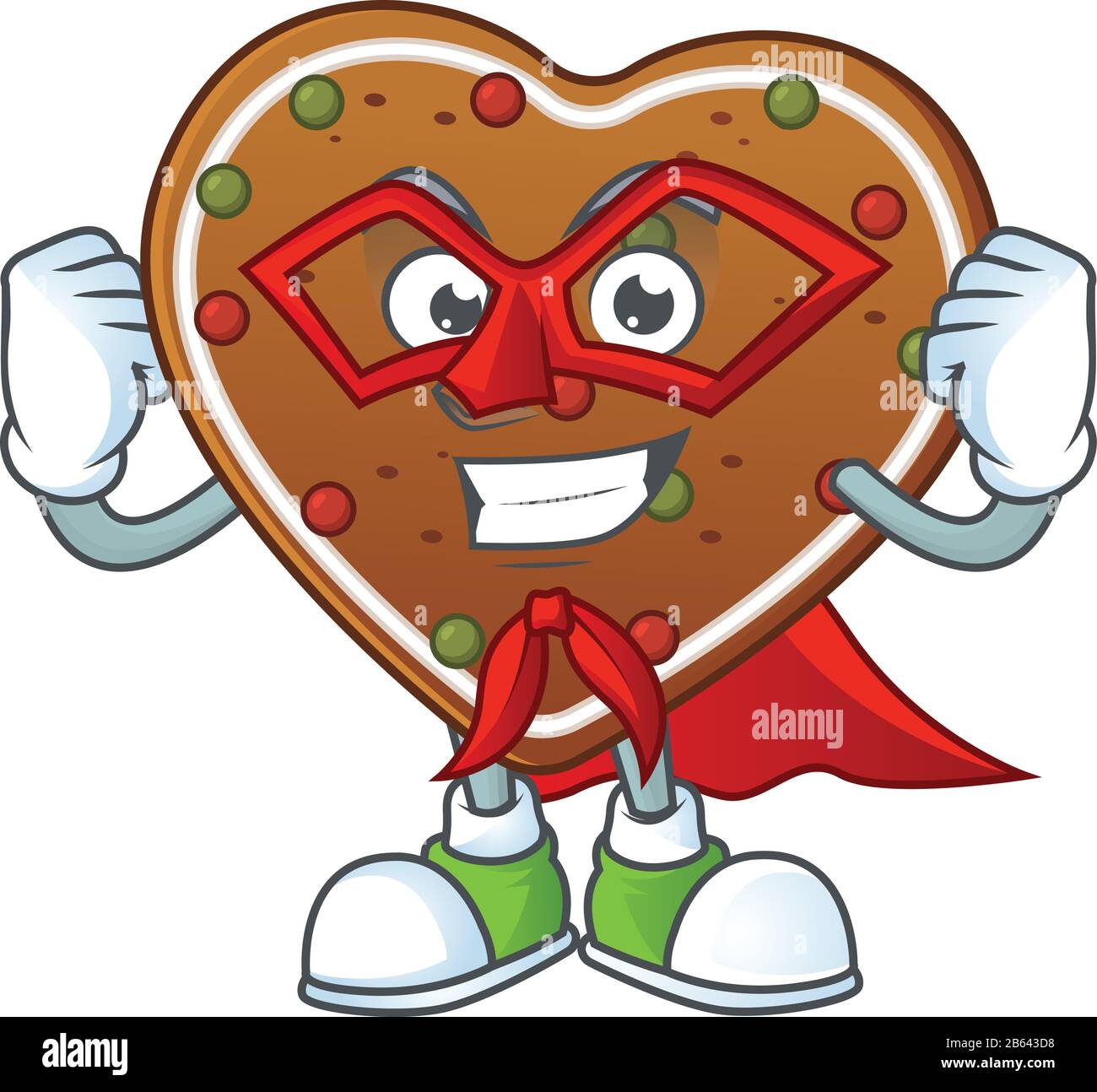 A picture of gingerbread love dressed as a Super hero cartoon character ...