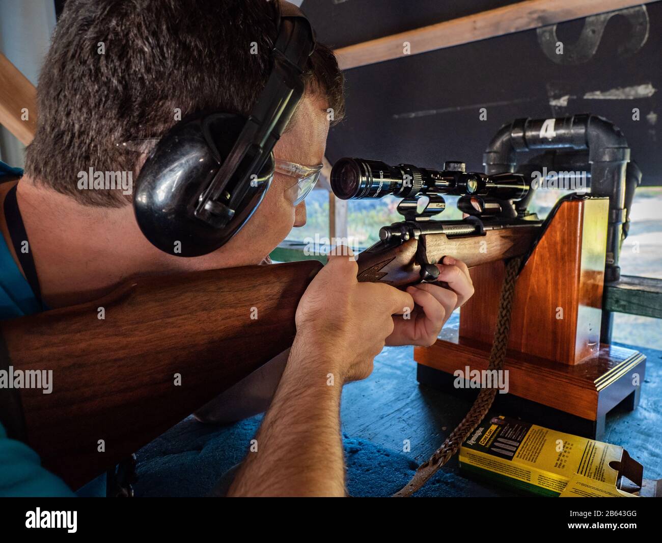 Old army rifle range hi-res stock photography and images - Alamy