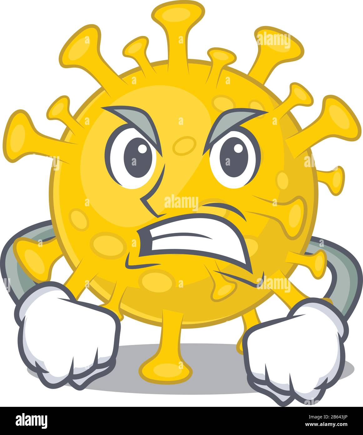 Corona virus diagnosis cartoon character design with angry face Stock ...