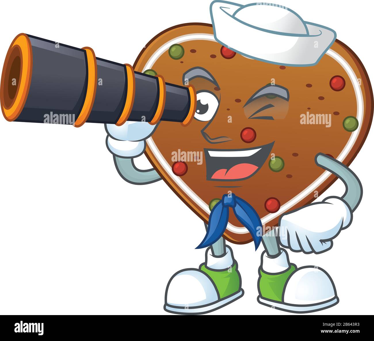 Gingerbread love in Sailor cartoon character design with binocular ...