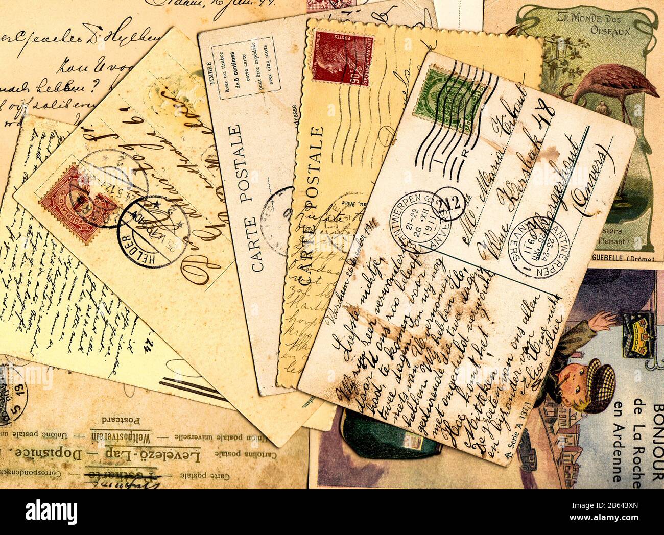 Illustrated postal card hi-res stock photography and images - Alamy