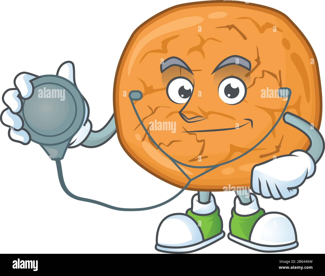 A cartoon character of molasses cookies Doctor using tools Stock Vector ...