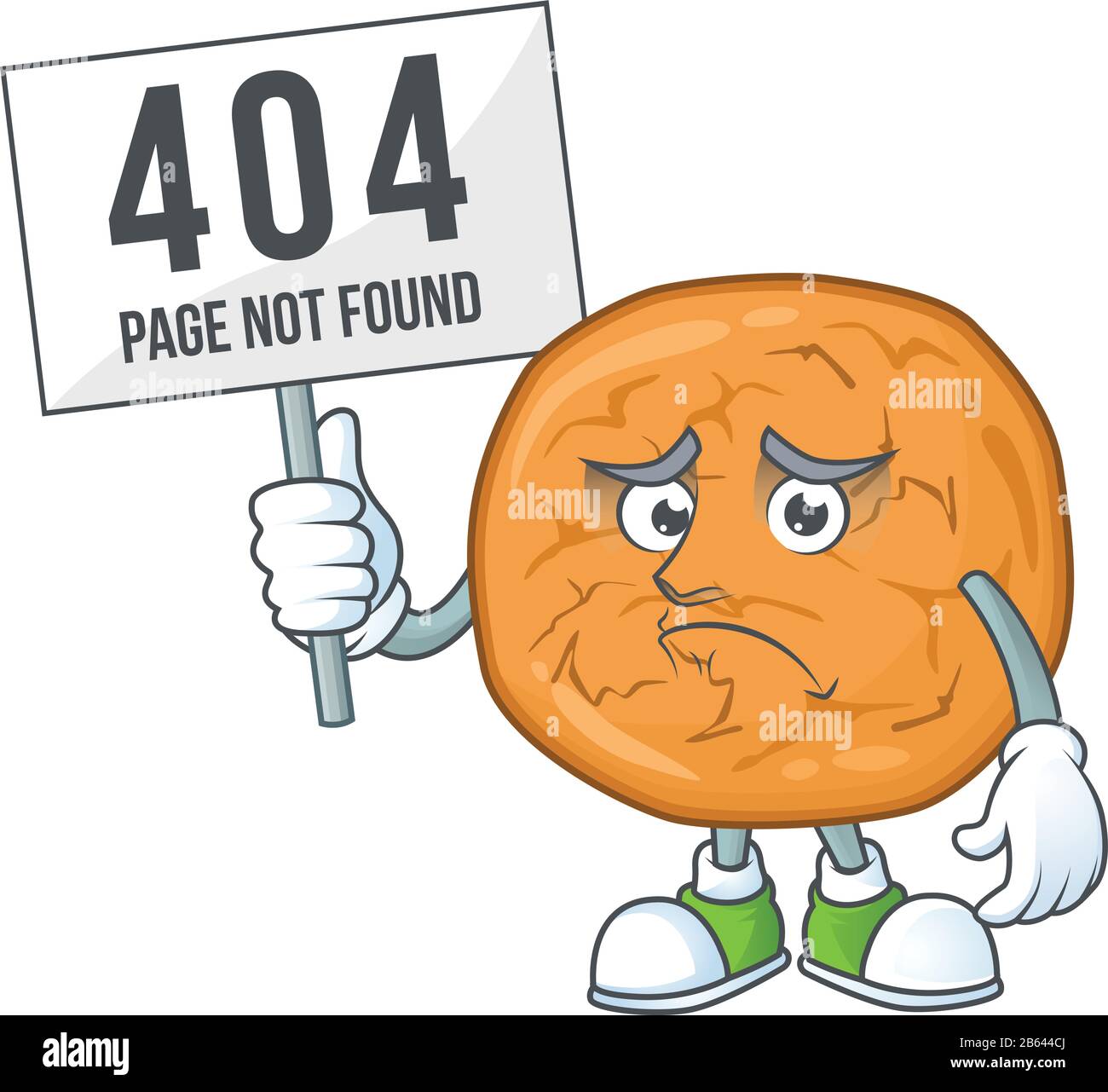 joyful cartoon character of molasses cookies elevate a board Stock ...