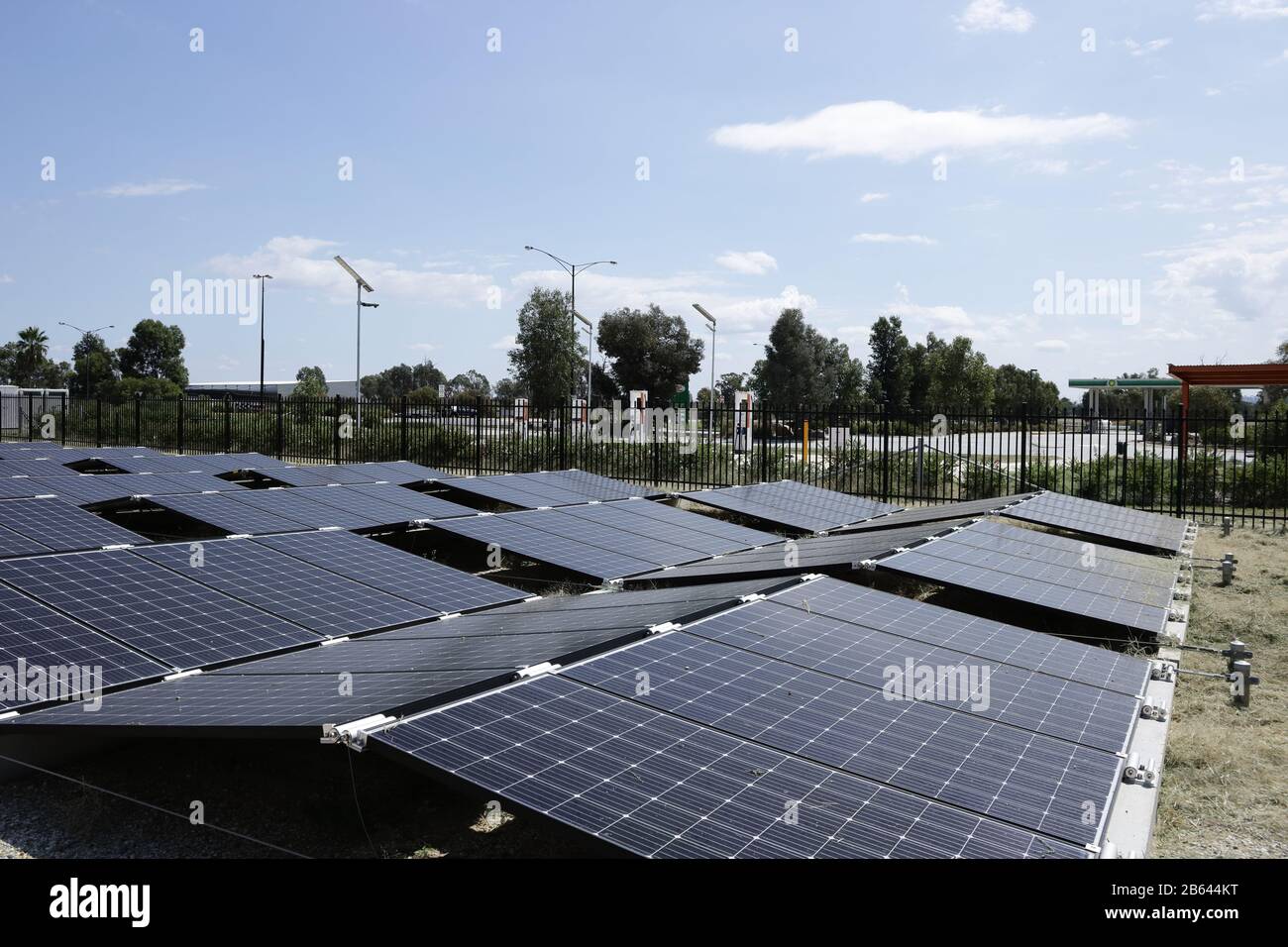 Electric car charging station powered by Solar and Battery backup ...
