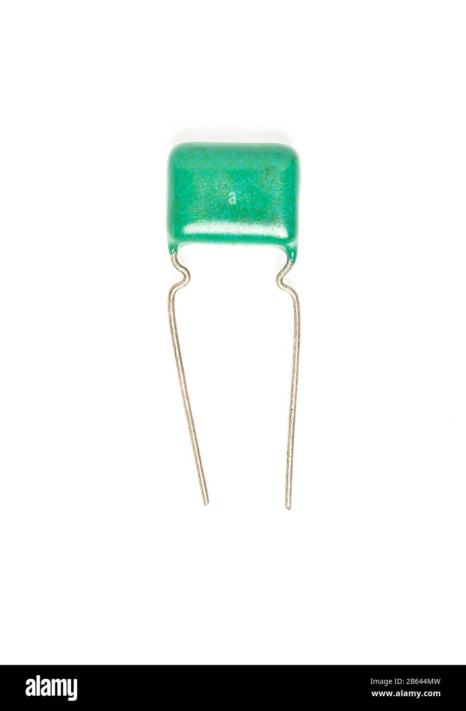 Electric capacitor close-up isolated on white Stock Photo - Alamy