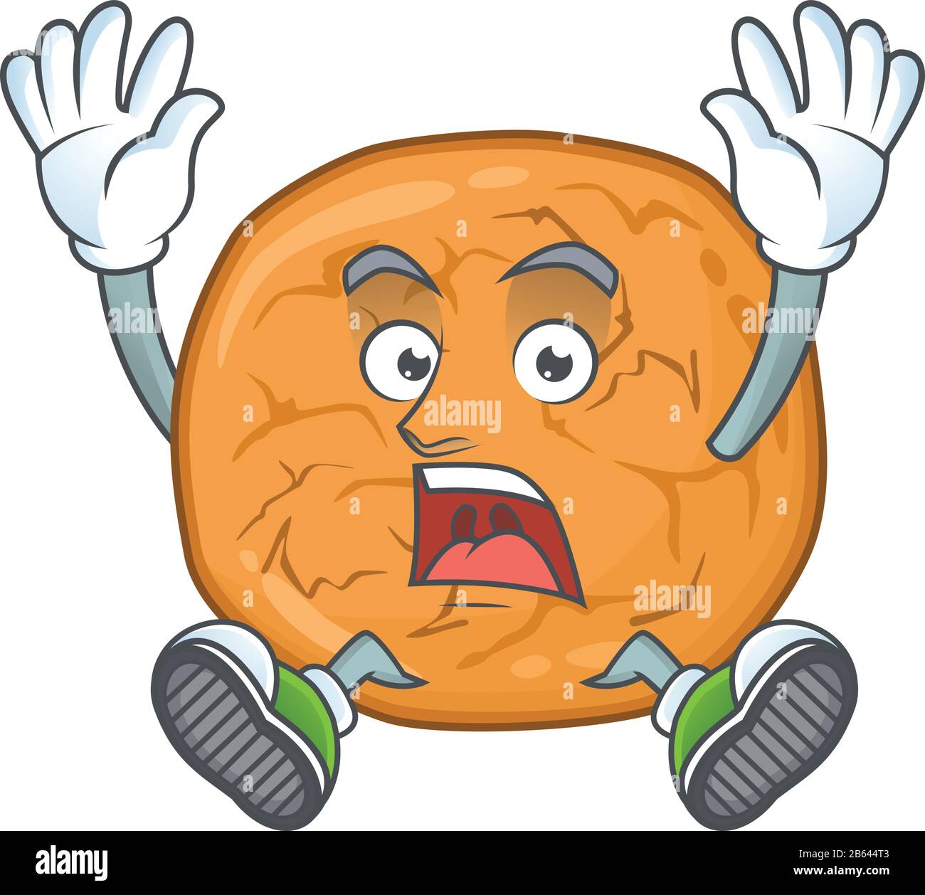 A stunning molasses cookies cartoon character with happy face Stock ...
