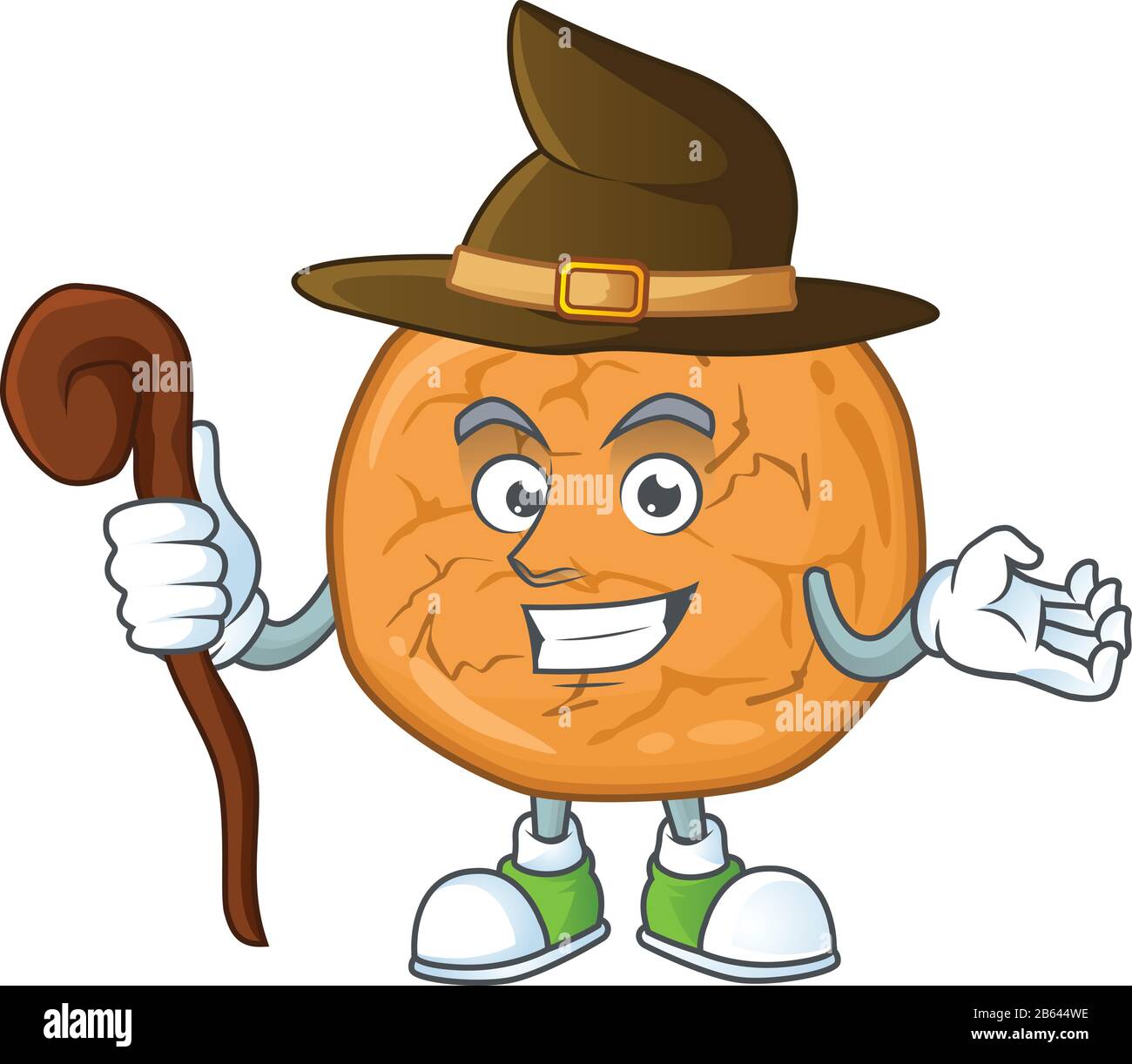 sweet and tricky Witch molasses cookies cartoon character Stock Vector ...