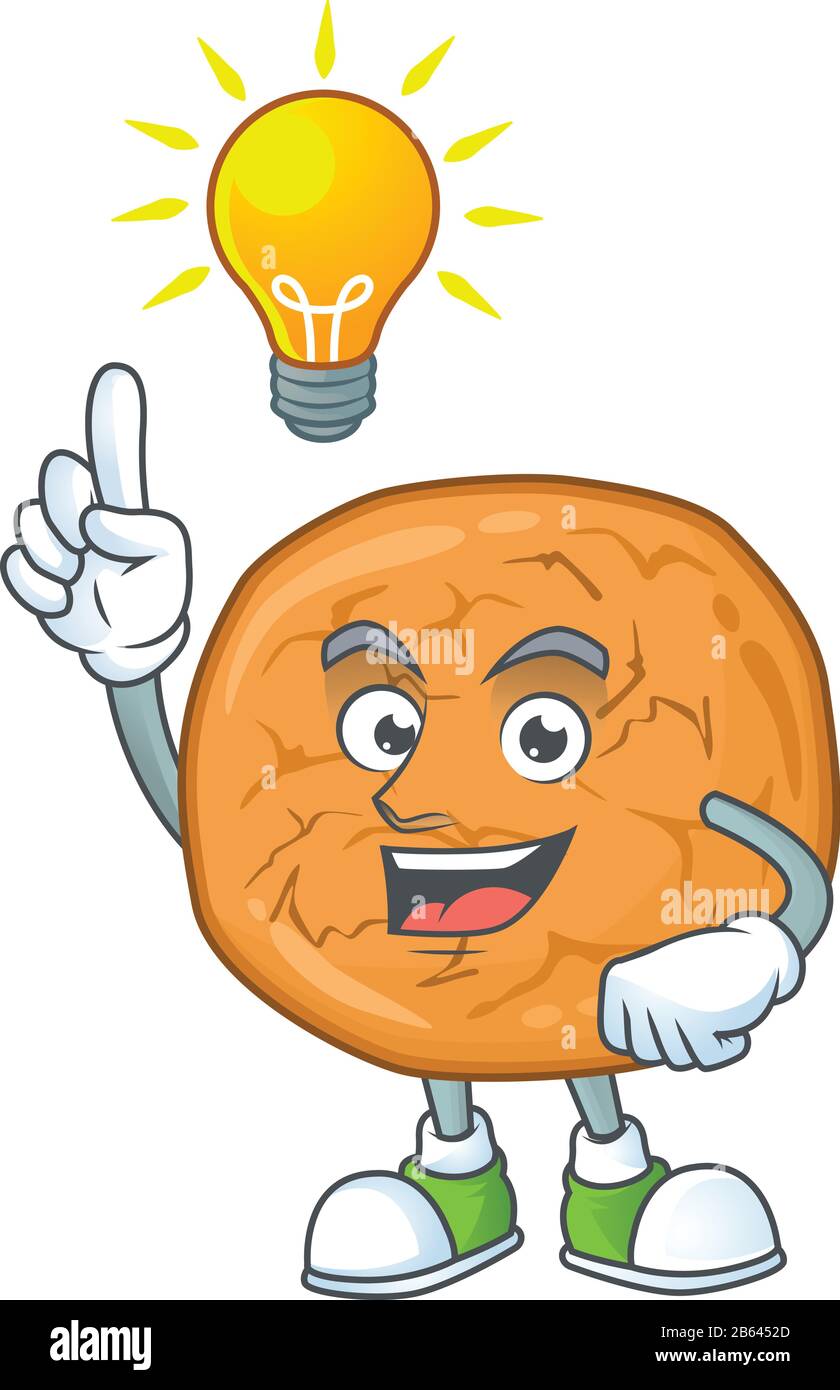 Molasses cookies mascot character design with have an idea cute gesture ...