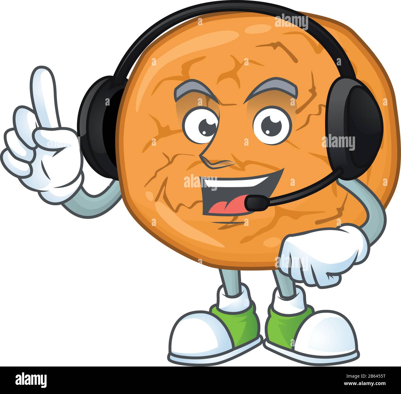 An attractive molasses cookies mascot character concept wearing ...