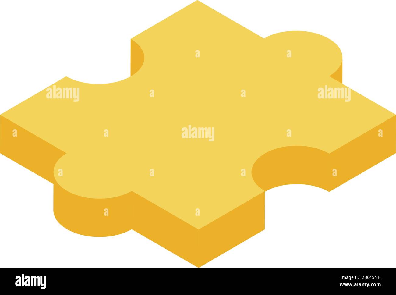 Yellow puzzle icon, isometric style Stock Vector Image & Art - Alamy
