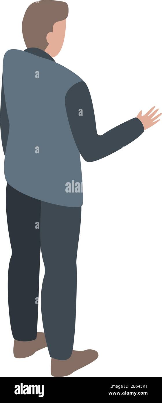 Man Facing Back Drawing