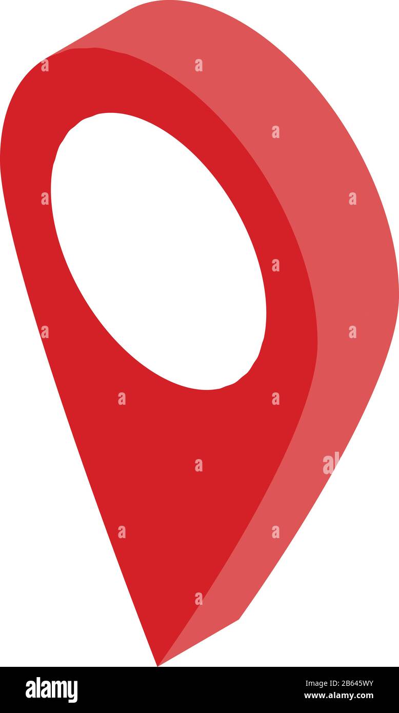 Red gps map pin icon, isometric style Stock Vector Image & Art - Alamy