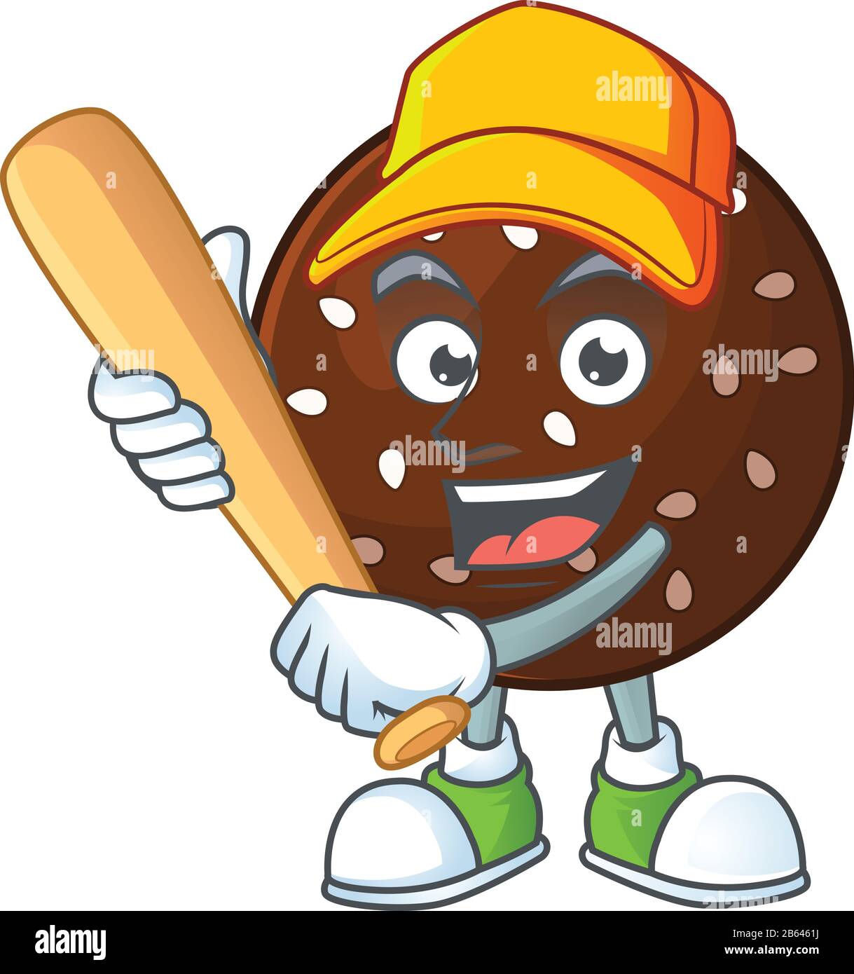 Cartoon design of chokladboll having baseball stick Stock Vector Image ...