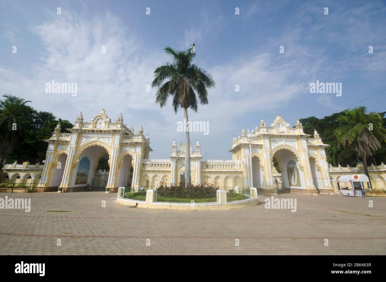 One of the entrance gate of the Mysore Palace, is a historical palace ...