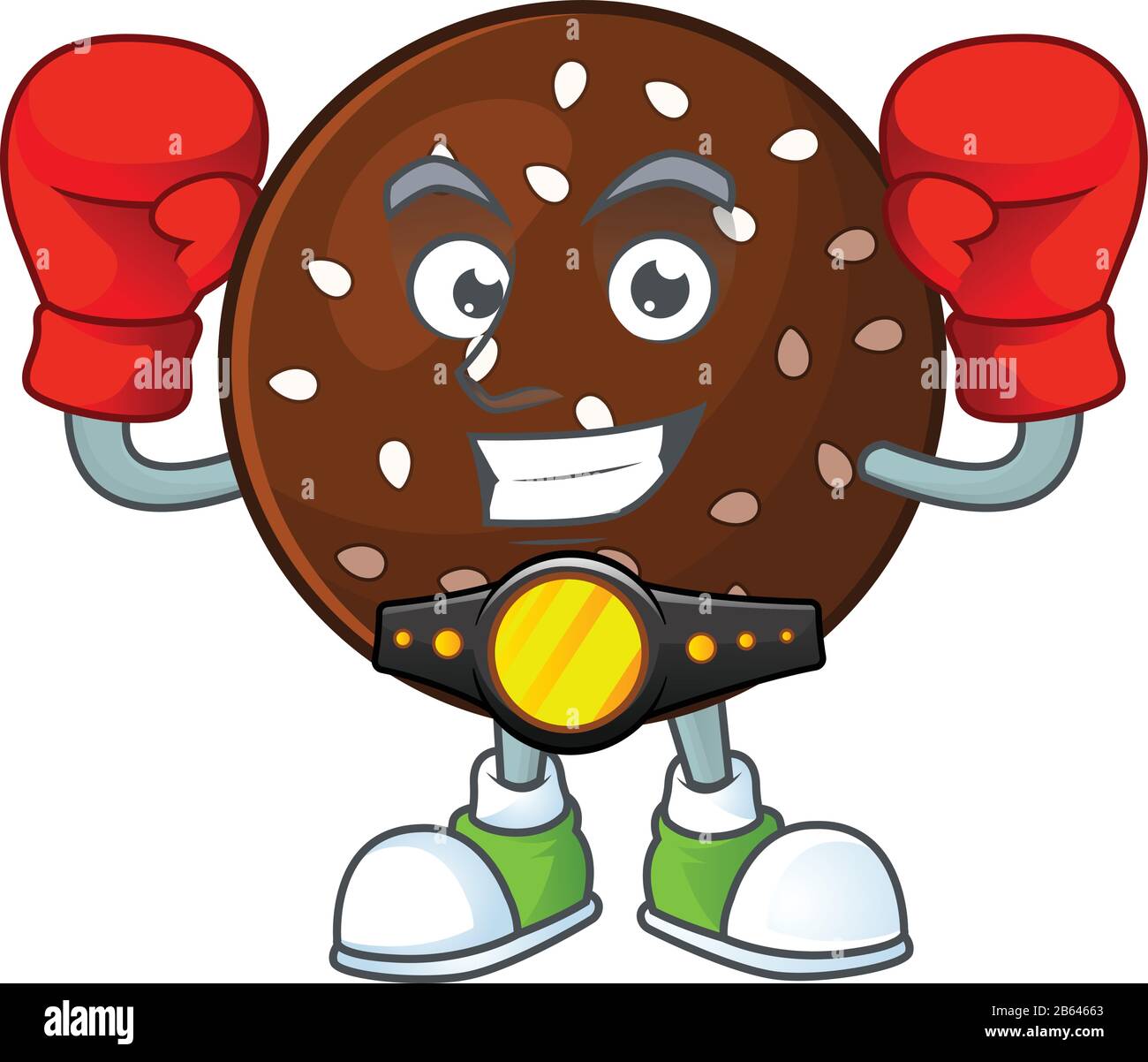 A sporty boxing of chokladboll mascot design style Stock Vector Image ...