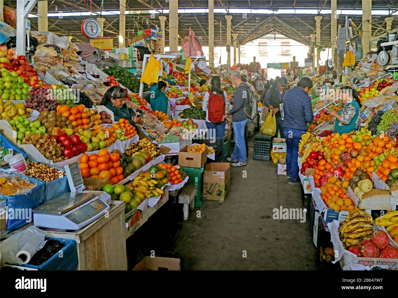 Inside the Mercado Central de San Pedro, Local Market in Cusco of Peru ...