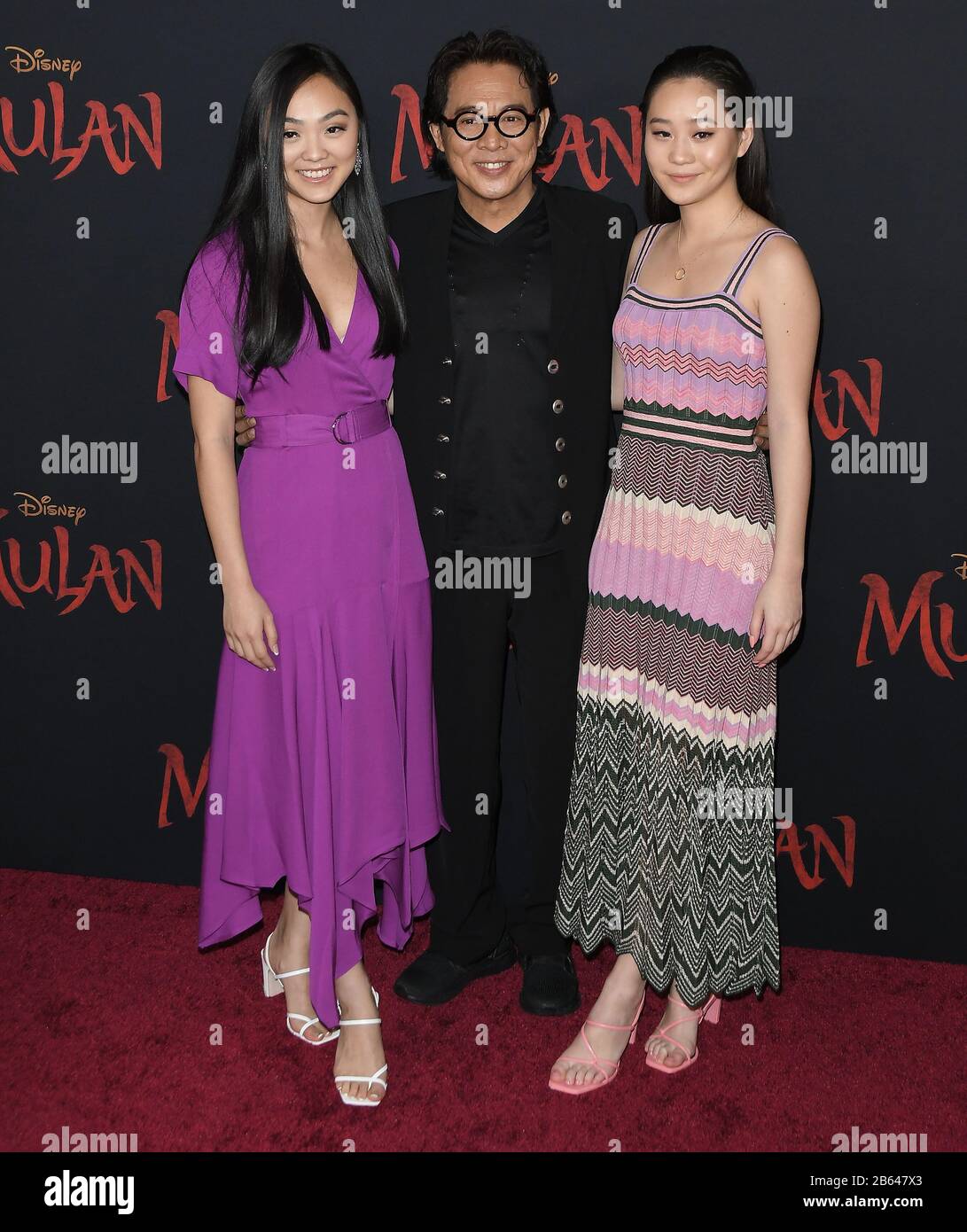 Los Angeles, USA. 09th Mar, 2020. (L-R) Jane Li, Jet Li and Jada Li at ...