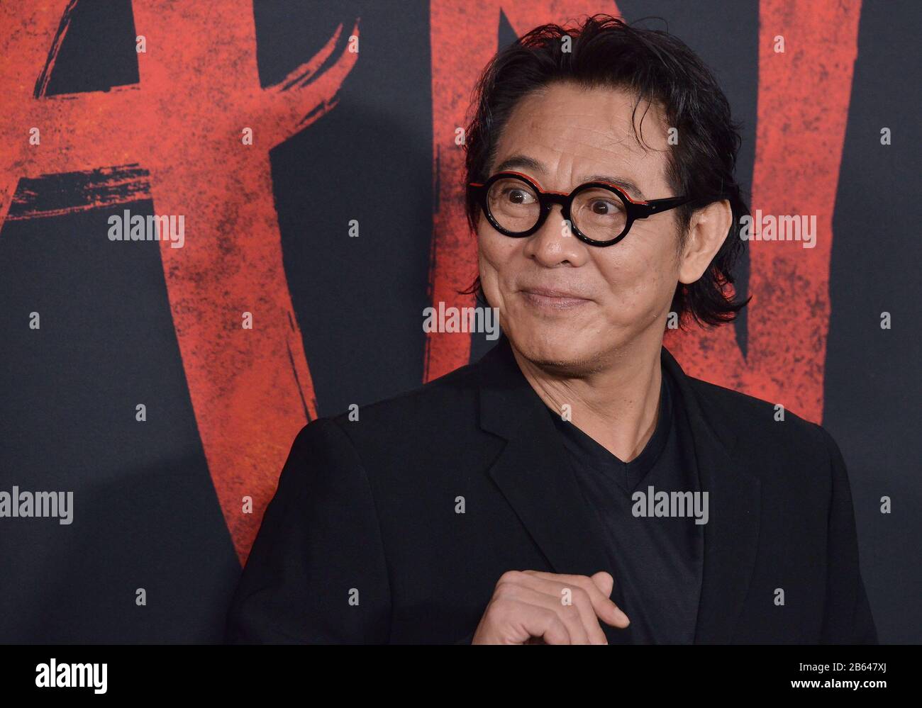 Los Angeles, USA. 09th Mar, 2020. Jet Li arrives at the Disney's MULAN ...