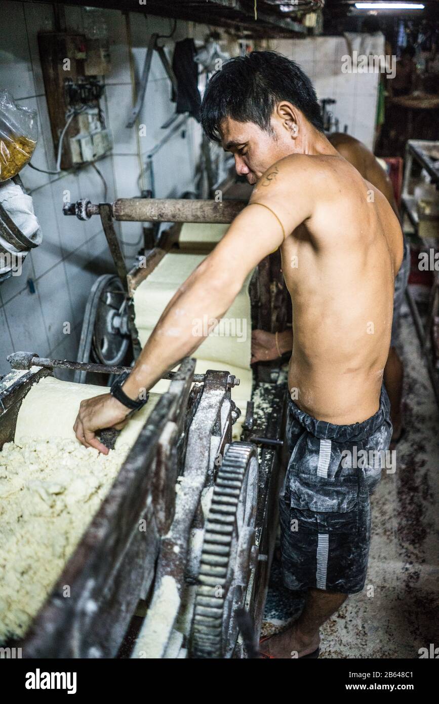 Noodle factory in the Yangon, Myanmar, Asia Stock Photo - Alamy