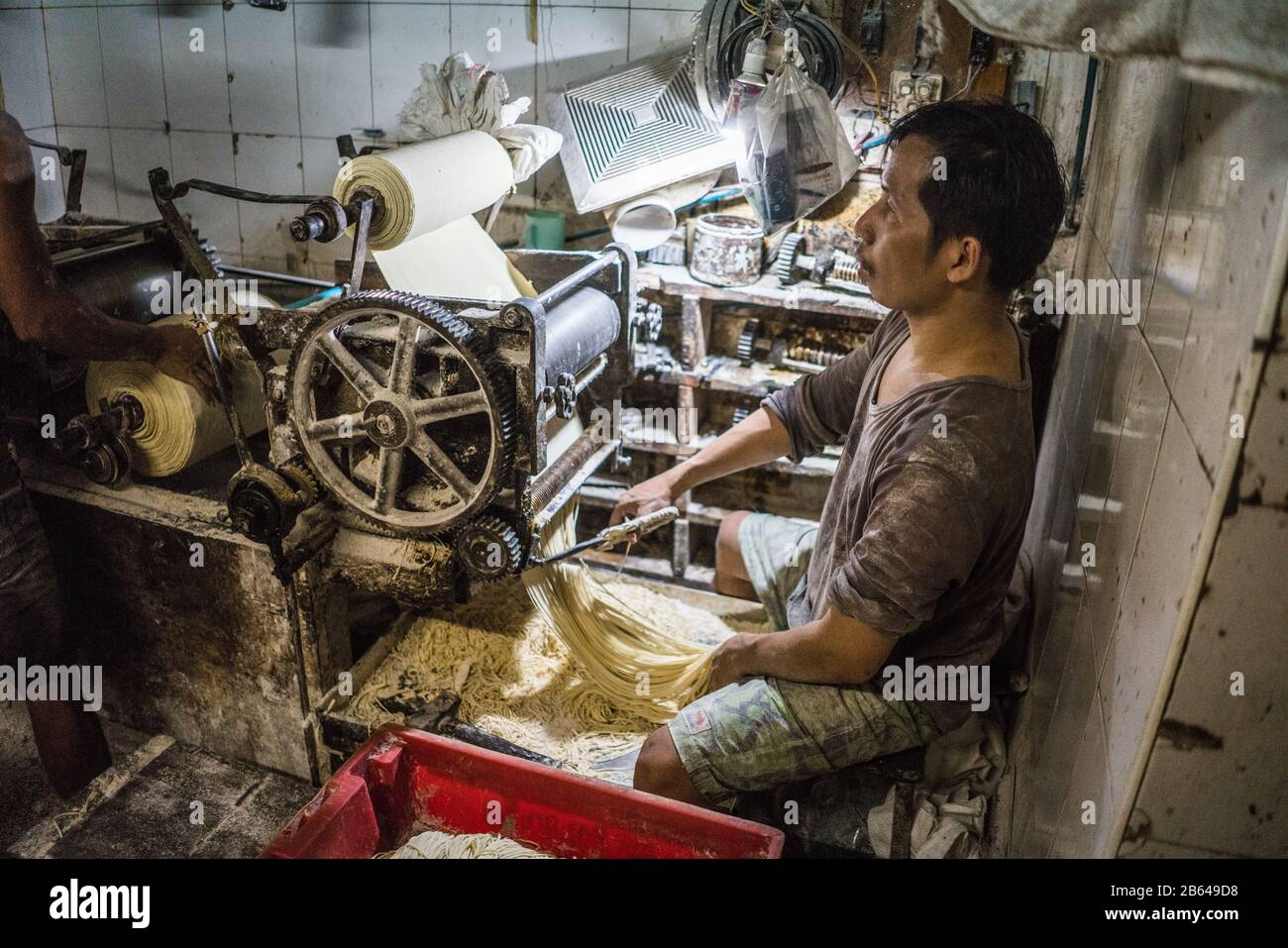 Noodle factory in the Yangon, Myanmar, Asia Stock Photo - Alamy